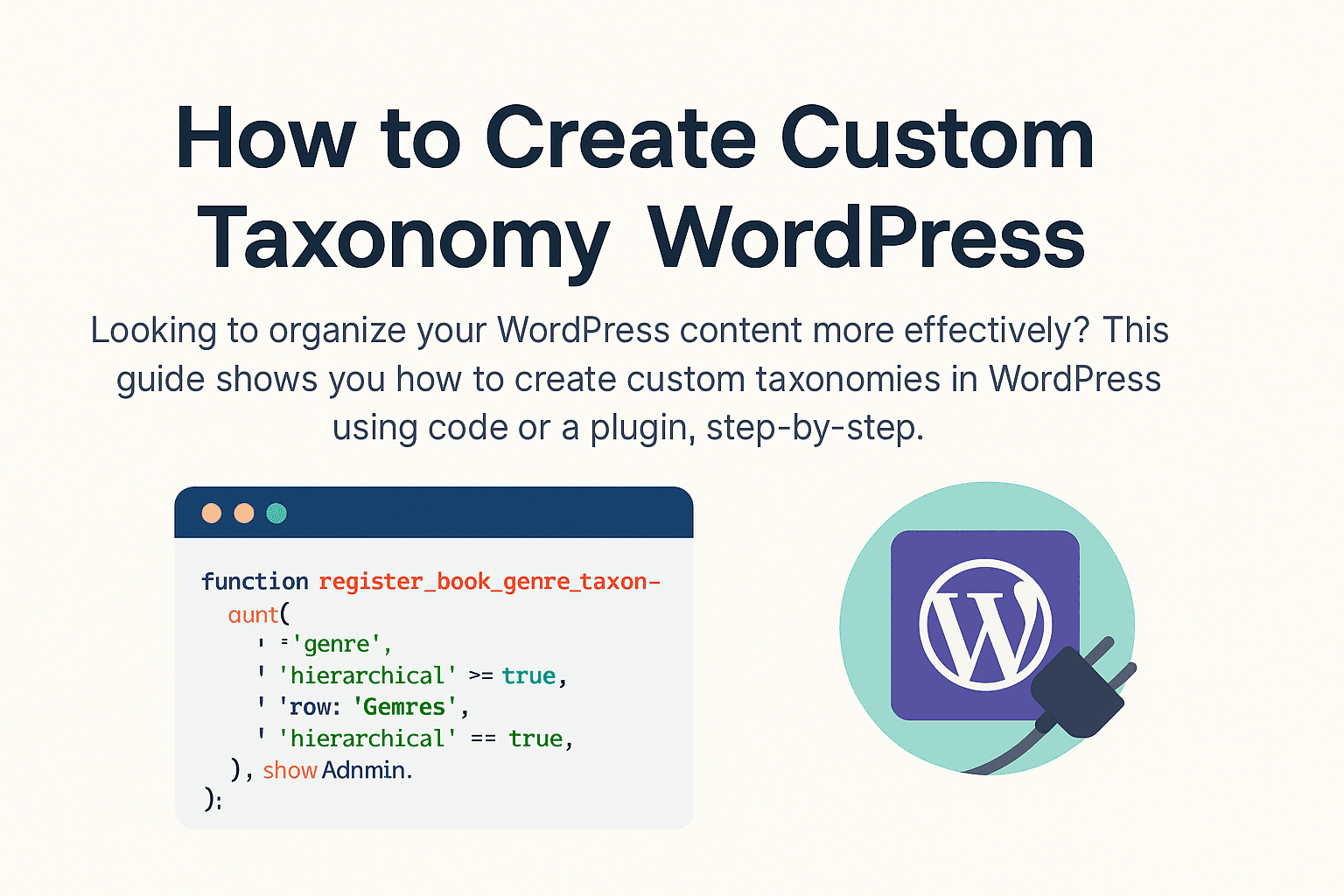 How To Create Custom Taxonomy In Wordpress Rs Bloggers